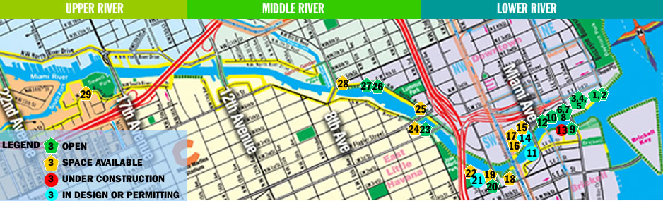 Miami River Florida Map
